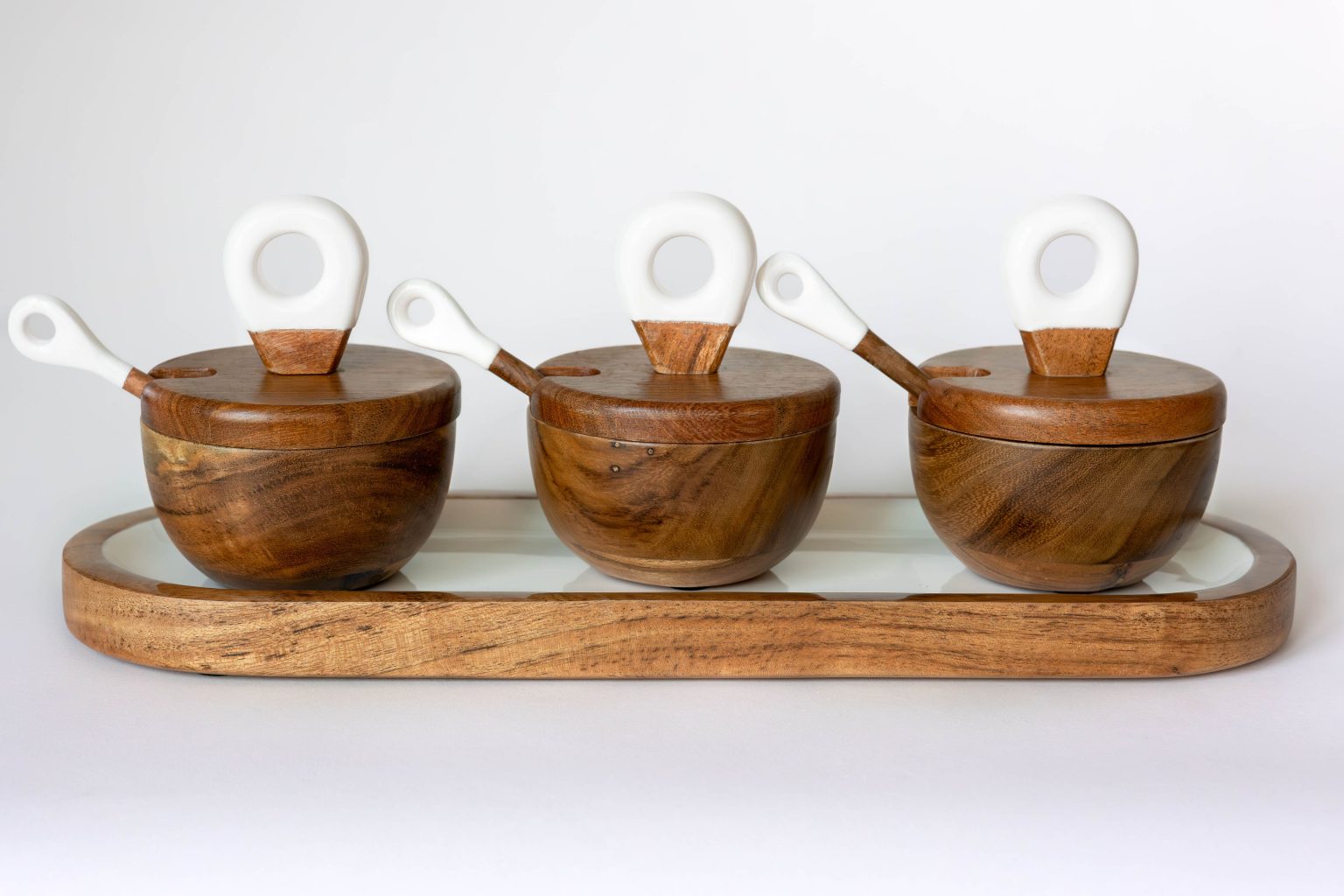 Acacia Wood Dipping Bowl Set - Summerfields Fine Furnishings